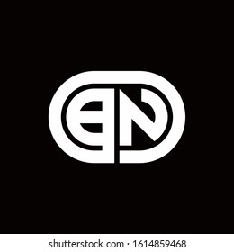 Bn Monogram Logo Oval Style On Stock Vector (Royalty Free) 1614859468