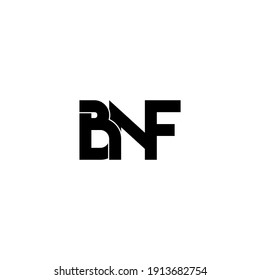 Bnf Letter Original Monogram Logo Design Stock Vector (Royalty Free ...