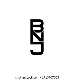 Bnj Letter Original Monogram Logo Design: เวกเตอร์สต็อก (ปลอดค่า ...