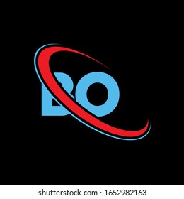 Bo B O Letter Logo Design Stock Vector (Royalty Free) 1652982163 ...