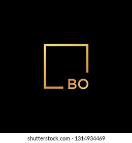 Bo Gold Monogram Stock Vector (Royalty Free) 1314934469 | Shutterstock