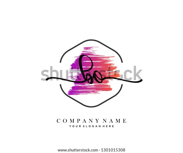 Bo Handwriting Initial Logo Vector Stock Vector (Royalty Free ...