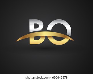 Bo Initial Logo Company Name Colored Stock Vector (Royalty Free ...