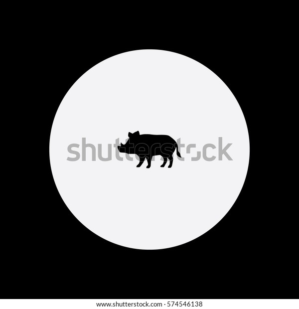 Boar Icon Silhouette Vector Illustration: เวกเตอร์สต็อก (ปลอดค่า ...
