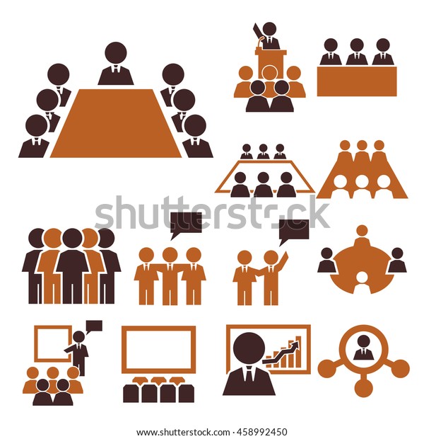 Board Committee Icon Set Stock Vector (Royalty Free) 458992450