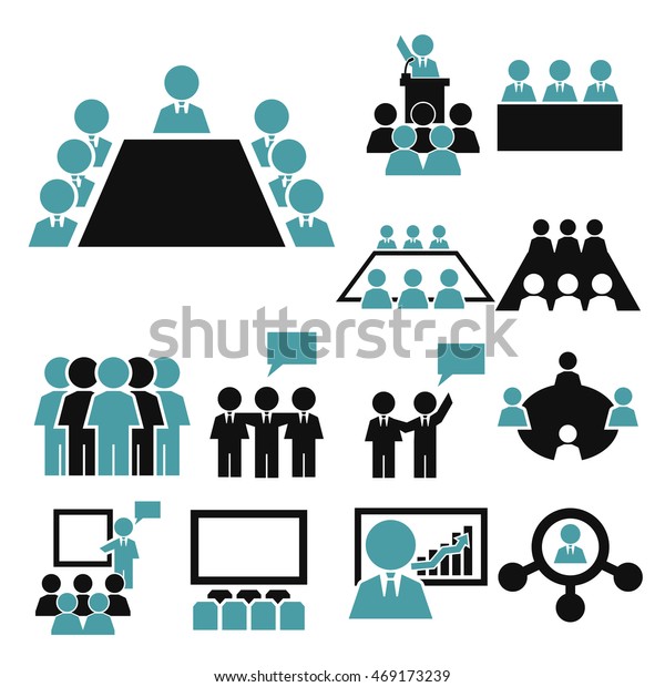 Board Committee Icon Set Stock Vector (Royalty Free) 469173239