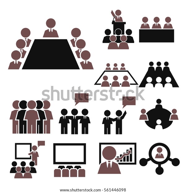 junta, conjunto de iconos del comité: vector de stock (libre de ...