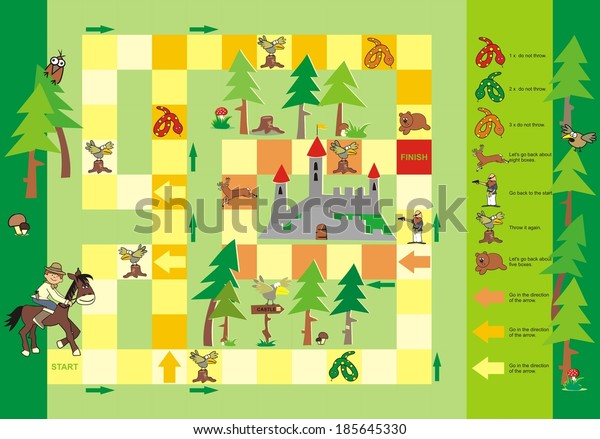 Board Game Castle Vector Illustration Stock Vector (Royalty Free ...