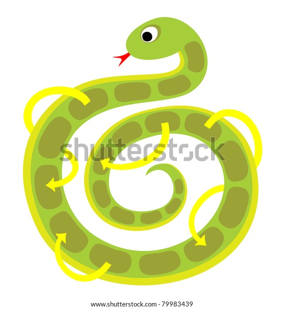 Board Game Children Snake Stock Vector (Royalty Free) 79983439
