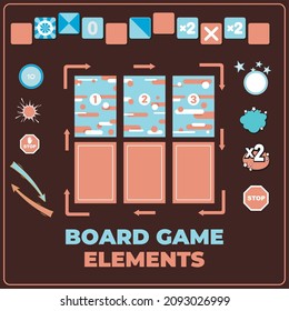 Board Game Design Elements Board Game Stock Vector (Royalty Free ...
