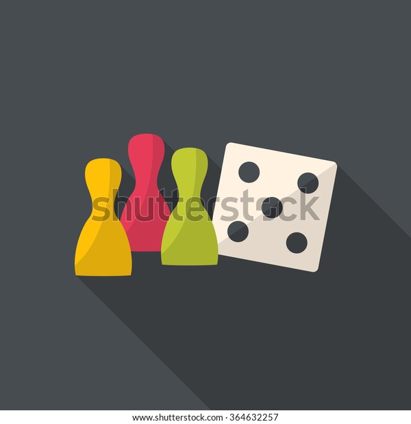 Board Game Figure White Dice Ludo Stock Vector (Royalty Free) 364632257 ...
