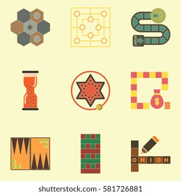 Board Games Icons Set Table Games Stock Vector (Royalty Free) 581726881