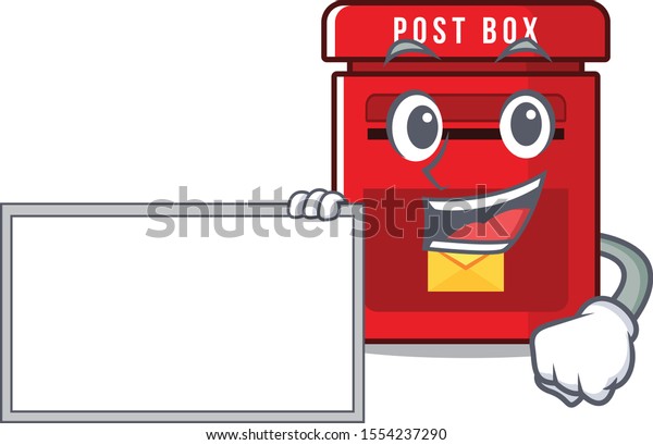 Board Happy Mailbox Cartoon Cute Stock Vector (Royalty Free) 1554237290 ...
