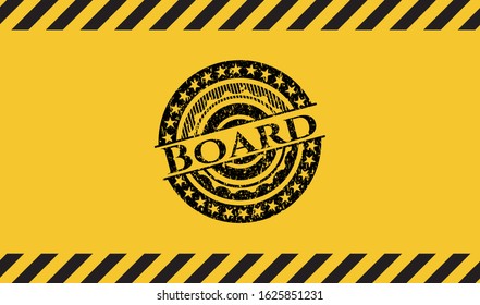 Board Inside Warning Sign Black Grunge Stock Vector (Royalty Free ...