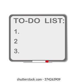 Board List Shadow On White Background Stock Vector (Royalty Free ...