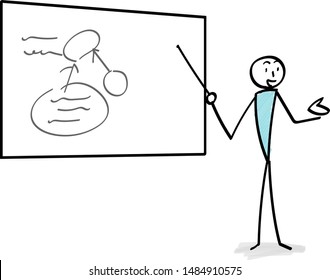 Board Person Explaining Illustration Stock Vector (Royalty Free ...
