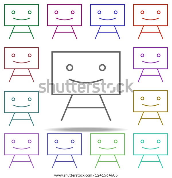 Board Smile Icon Elements Education Multi Stock Vector (Royalty Free ...