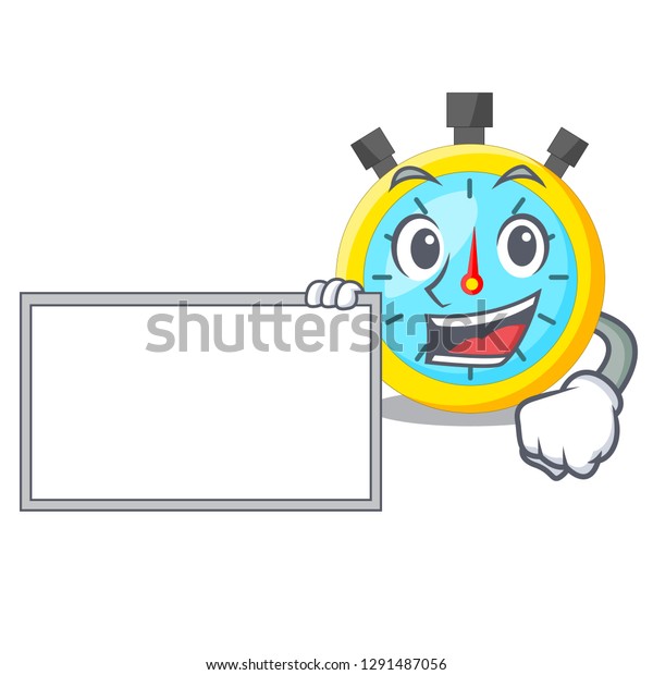 Board Stopwatch Cartoon Shape Funny Stock Vector (Royalty Free ...