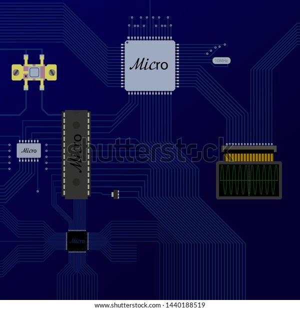 Board Using Variety Chips Background Stock Vector (Royalty Free ...