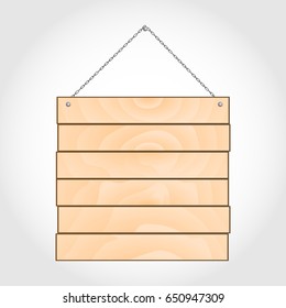 Board Wood Hang Vector Stock Vector (Royalty Free) 650947309
