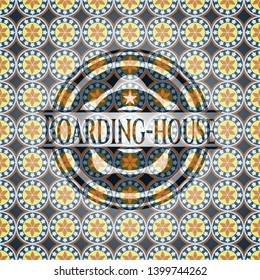 Boardinghouse Arabic Emblem Background Arabesque Decoration Stock ...