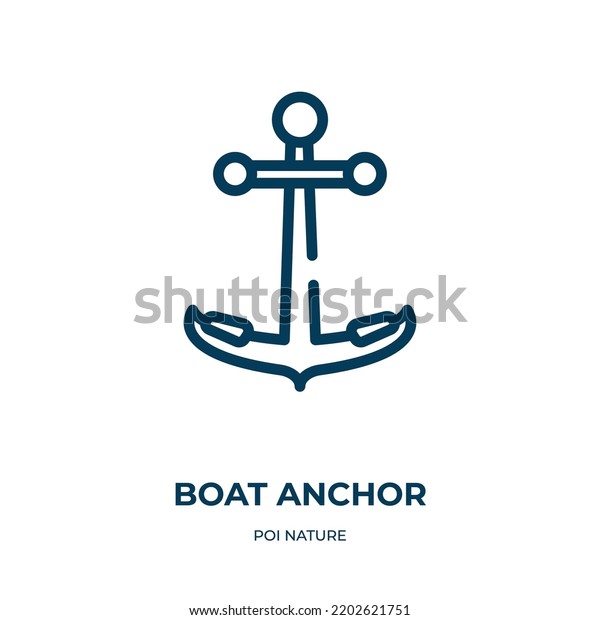Boat Anchor Icon Linear Vector Illustration Stock Vector (Royalty Free ...