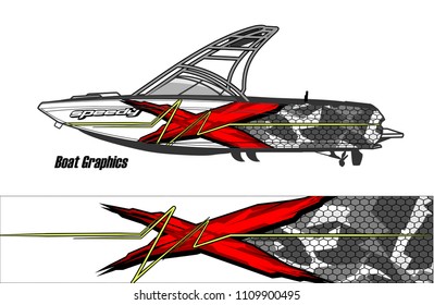Boat Decal Graphic Vector Vehicle Vinyl: vector de stock (libre de ...