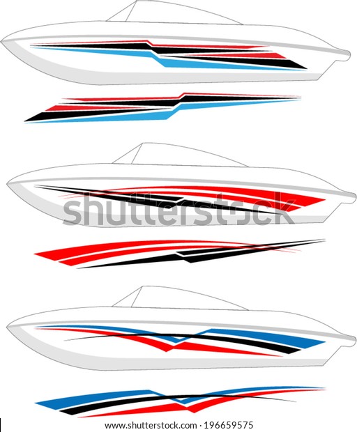 Boat Graphics Stripe Vinyl Ready: stockvector (rechtenvrij) 196659575 ...
