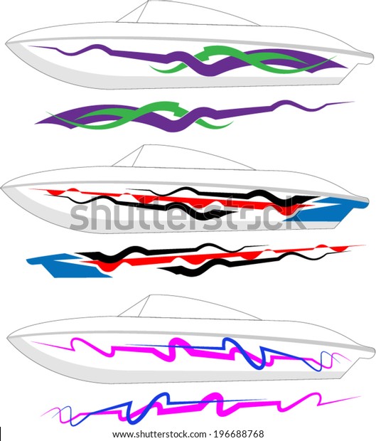 Boat Graphics Stripe Vinyl Ready Stock Vector (Royalty Free) 196688768 ...