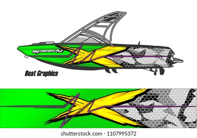 Boat Livery Graphic Vector Abstract Racing Stock Vector (Royalty Free ...