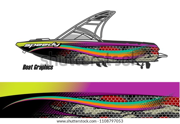 Boat Livery Graphic Vector Abstract Background Stock Vector (Royalty ...