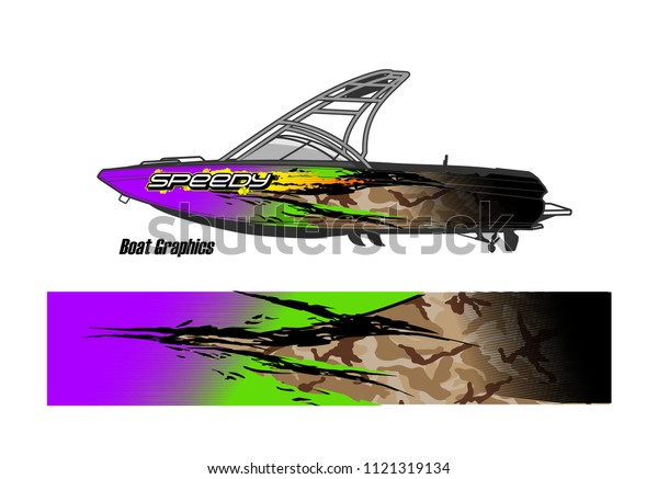 Boat Livery Graphic Vector Abstract Racing Stock Vector (Royalty Free ...
