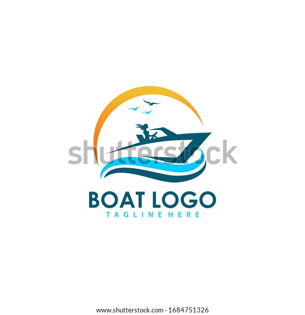 Boat Logo Girl Driver Vector Stock Stock Vector (Royalty Free ...