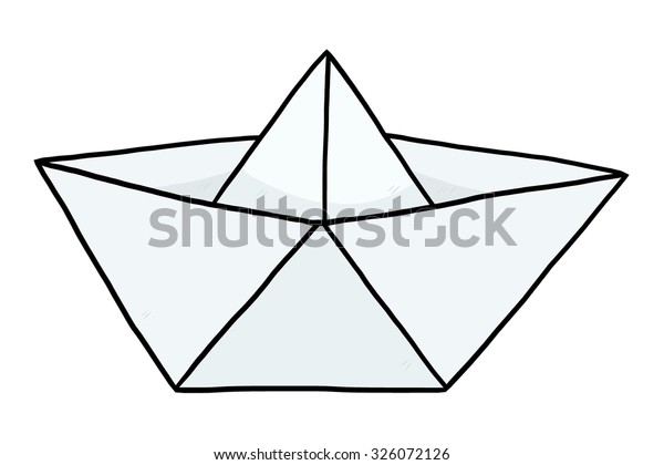 Boat Paper Cartoon Vector Illustration Hand Stock Vector (Royalty Free ...