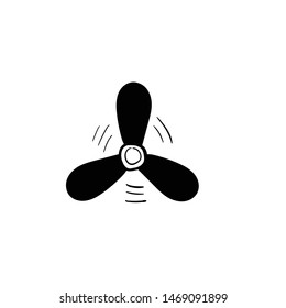 Boat Propeller Hand Drawn Outline Doodle Stock Vector (Royalty Free ...