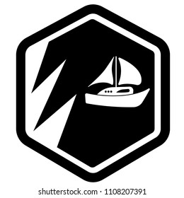 Boat Shield Icon Logo Concept Sailor Stock Vector (Royalty Free ...