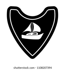 Boat Shield Icon Logo Concept Sailor Stock Vector (Royalty Free ...