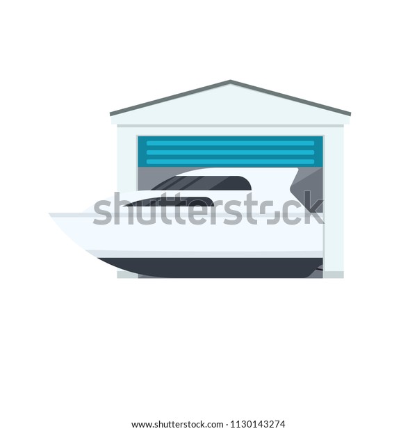 Vektor Stok Boat Storage Icon Clipart Image Isolated (Tanpa Royalti ...