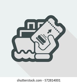 Boat Ticket Stock Vector (Royalty Free) 572814001 | Shutterstock