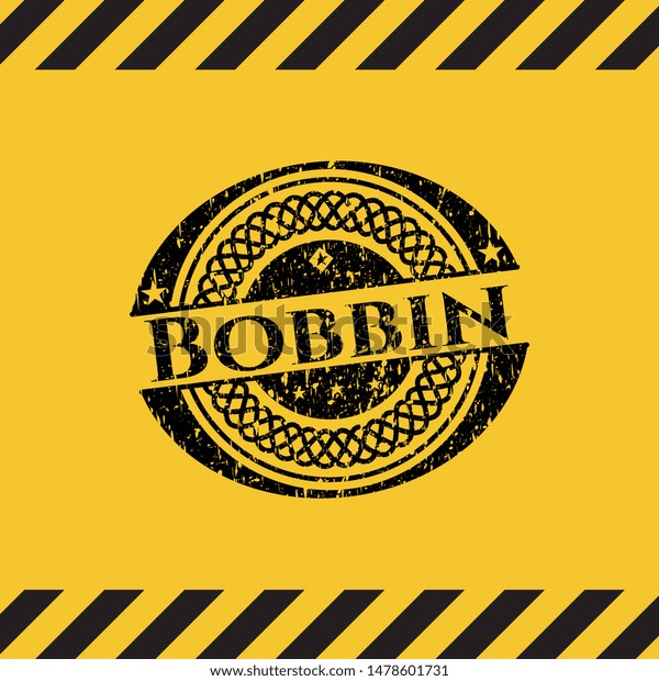 Bobbin Inside Warning Sign Black Grunge Stock Vector (Royalty Free ...
