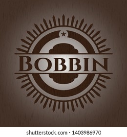 Bobbin Realistic Wooden Emblem Vector Illustration Stock Vector ...