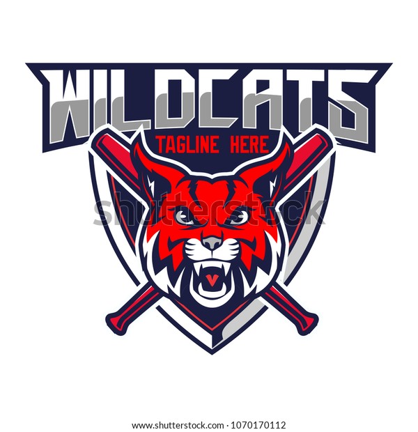 Bobcats Wild Cats Baseball Team Vector Stock Vector (Royalty Free ...