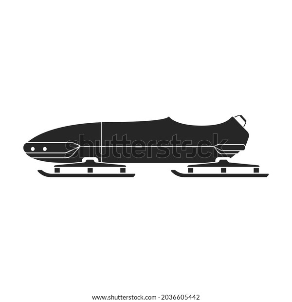 Bobsled Vector Iconblack Vector Icon Isolated Stock Vector (Royalty ...