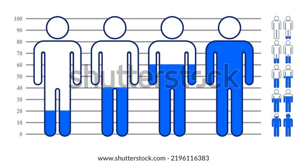 Body Chart Human Bar Percentage Illustration: เวกเตอร์สต็อก (ปลอดค่า ...