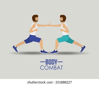 Body Combat Sport Design Vector Illustration Stock Vector (Royalty Free ...
