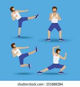 Body Combat Sport Design Vector Illustration Stock Vector (Royalty Free ...