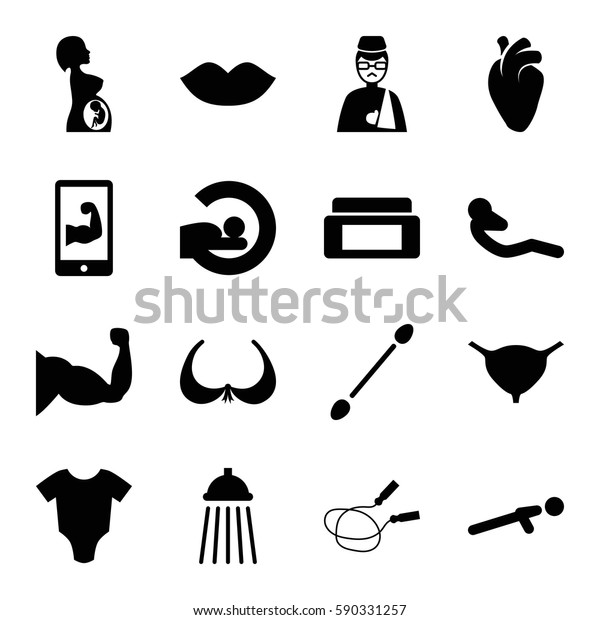 Body Icons Set Set 16 Body Stock Vector (Royalty Free) 590331257 ...
