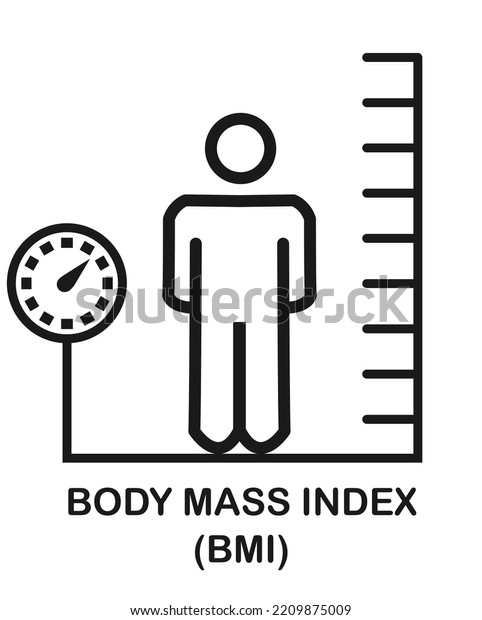 Body Mass Index Icon Bmi Dietician Stock Vector (Royalty Free ...
