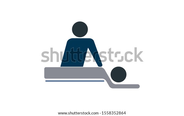Body Massage Icon Flat Style Isolated Stock Vector (Royalty Free ...