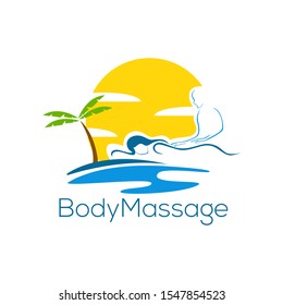 Body Massage Logo Vector Illustration Stock Vector (Royalty Free ...